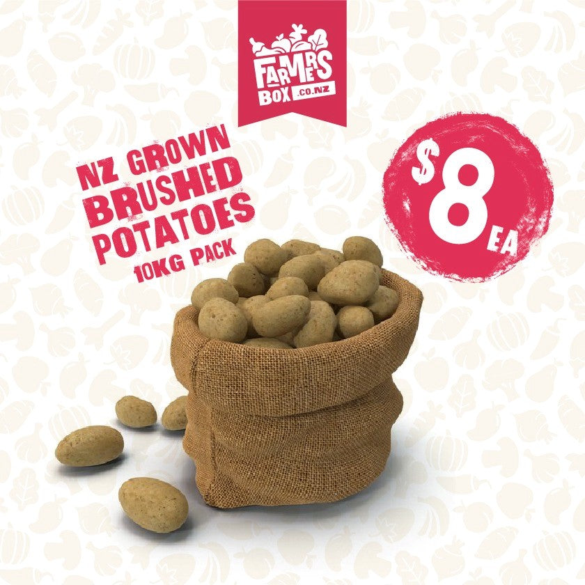10kg Brushed Potatoes - Versatile & Flavorful | Farmers Box