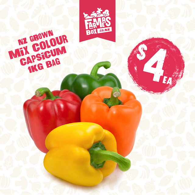 Mixed Capsicum 1KG - Colorful & Tasty - Farmers Box