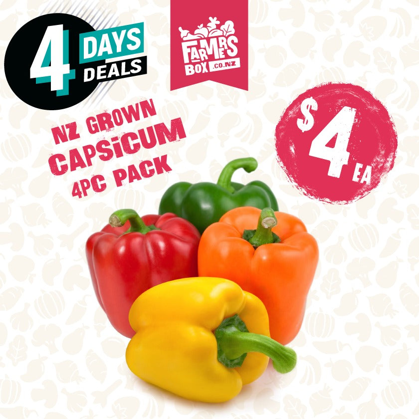 CAPSICUM MIXED 4PCS PP (Kāpeti Kua Konatunatua) – Farmers Box